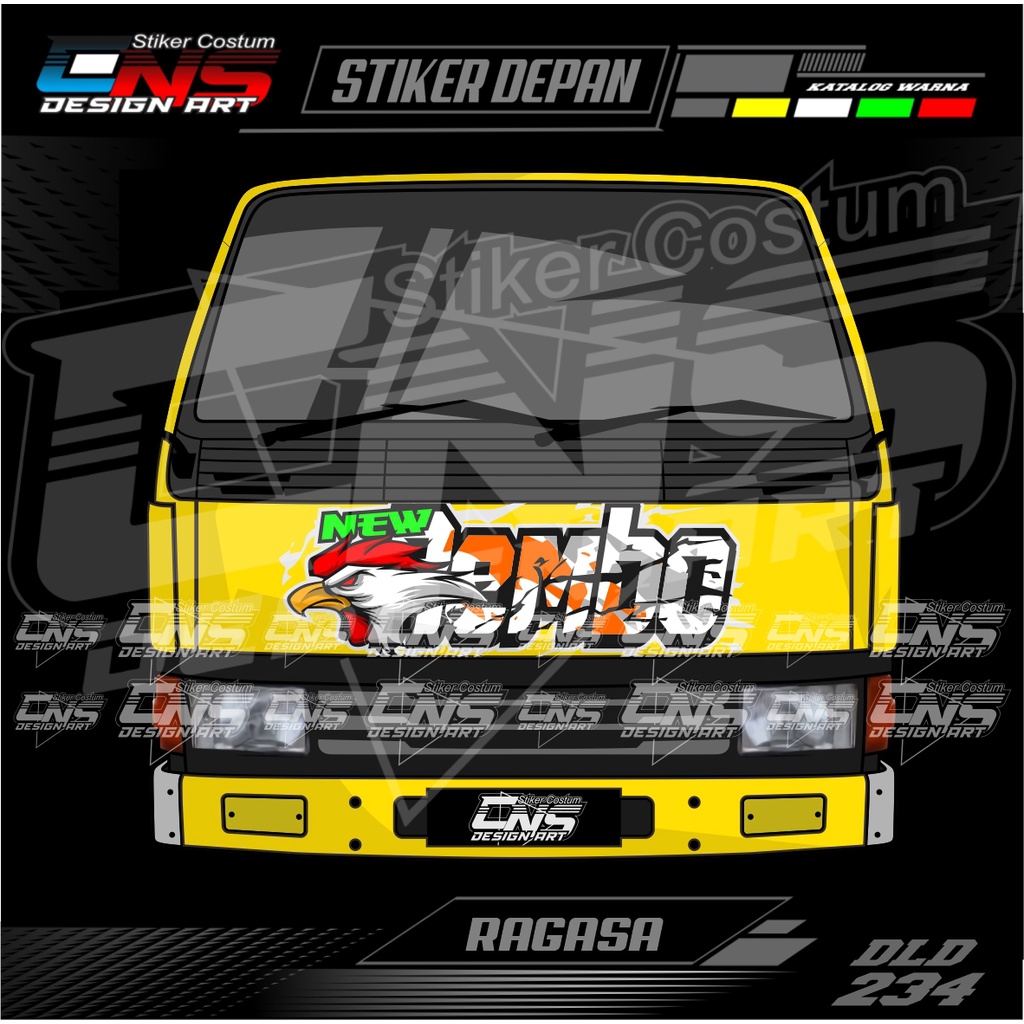 Jual Stiker Kabin Depan TRUK RAGASA NEW REMBO Custom Bisa Request ...