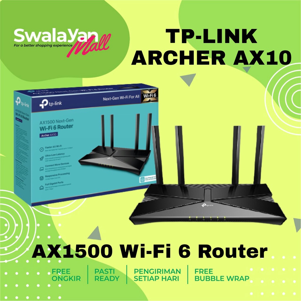 Jual Router Wireless TP-Link Archer AX10 Router Wi-Fi 6 / AX1500 Next ...