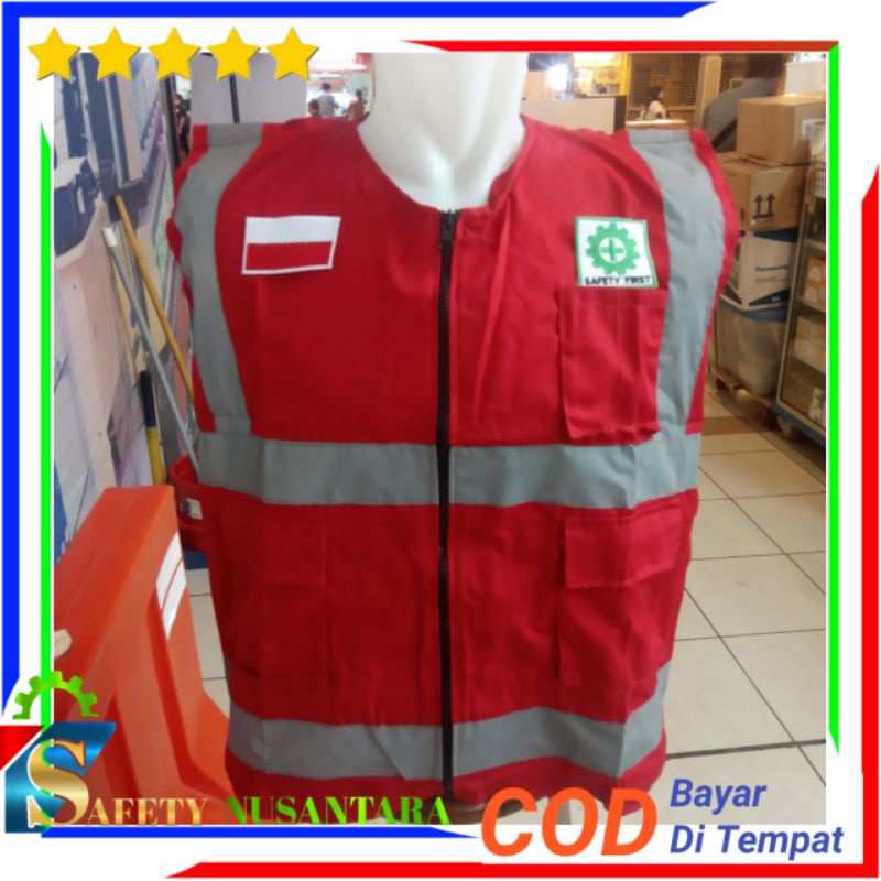 Jual Rompi Safety Dril K3 + Logo Safety dan Bendera - Rompi Safety ...