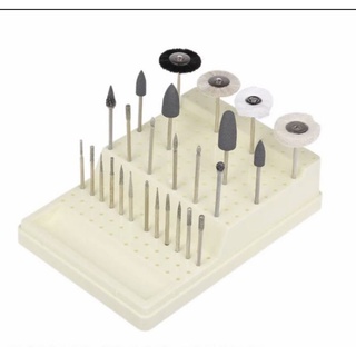 Jual Dental kotak bulat tempat bur holder low speed high speed | Shopee ...