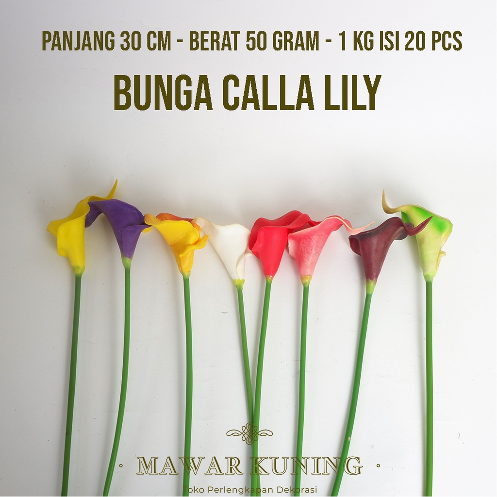 Jual [ 1 Tangkai ] Bunga Calla Lily Real Touch / Bunga Bahan Latex ...