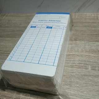 Jual Kartu Absen / Absensi Card / Employee Attendance Card / Kartu ...
