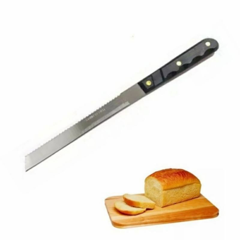 Jual JMall Pisau roti stainless pisau gerigi panjang serrated Bread ...