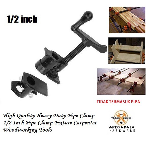 Pipe Clamp Fixture Catok Pres kayu 1/2 inch For Woodworking ...