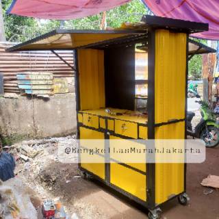 Jual Booth Container / Rombong Gerobak Dorong Kontainer 1.5x0.6x2 ...