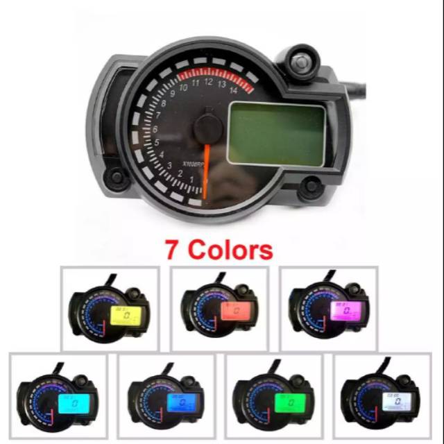 Jual Speedo Meter Koso Rx2N 7 color Display LCD Speedometer Tachometer ...