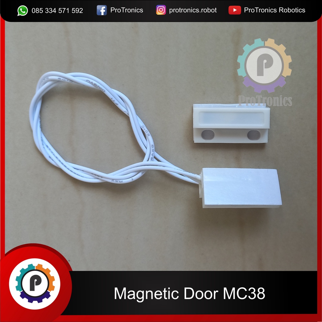 Jual Sensor Pintu Magnet MC38 MC-38 Magnetic Door Switch Indonesia ...