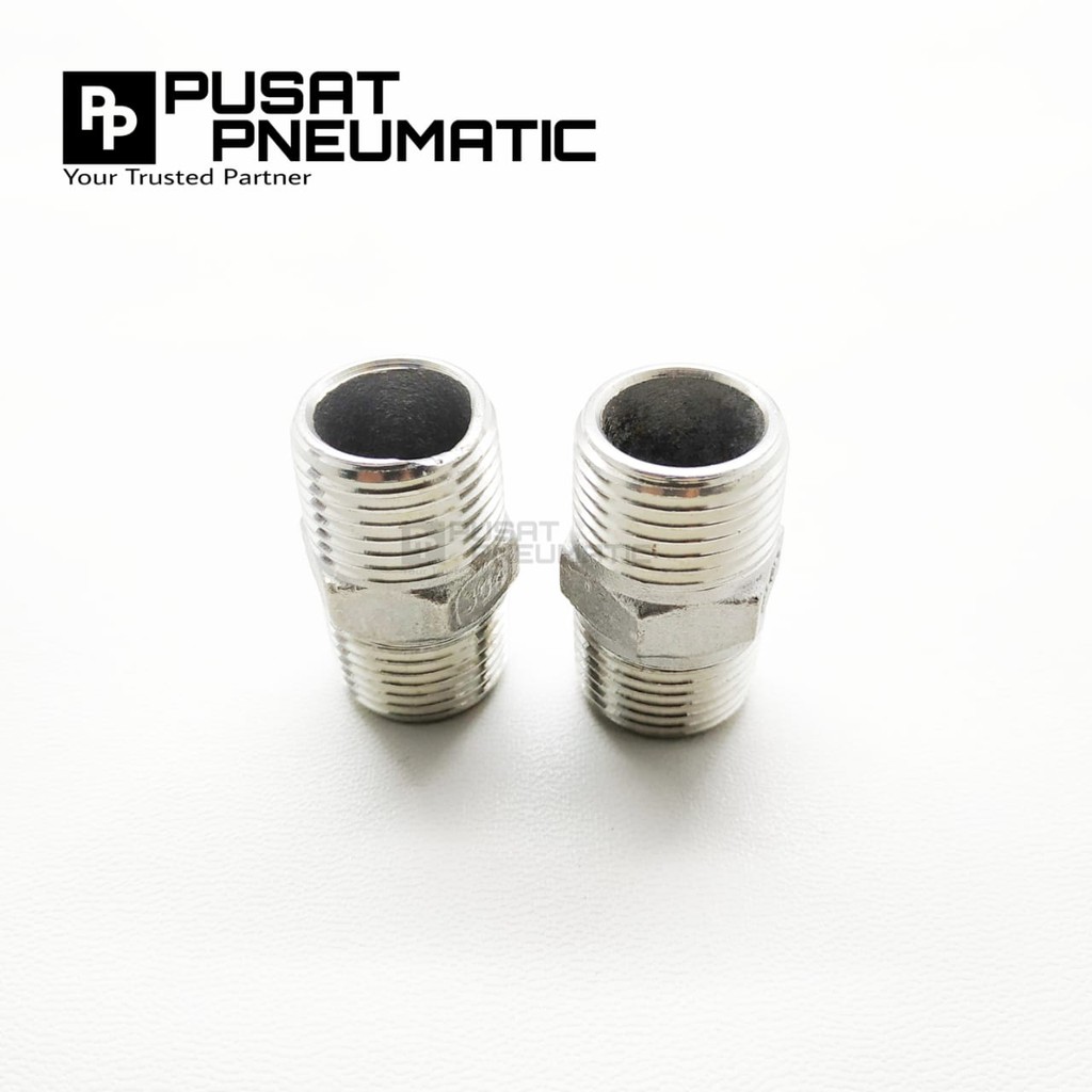 Jual Double nepel stainless steel 304 2" (inch) | Shopee Indonesia
