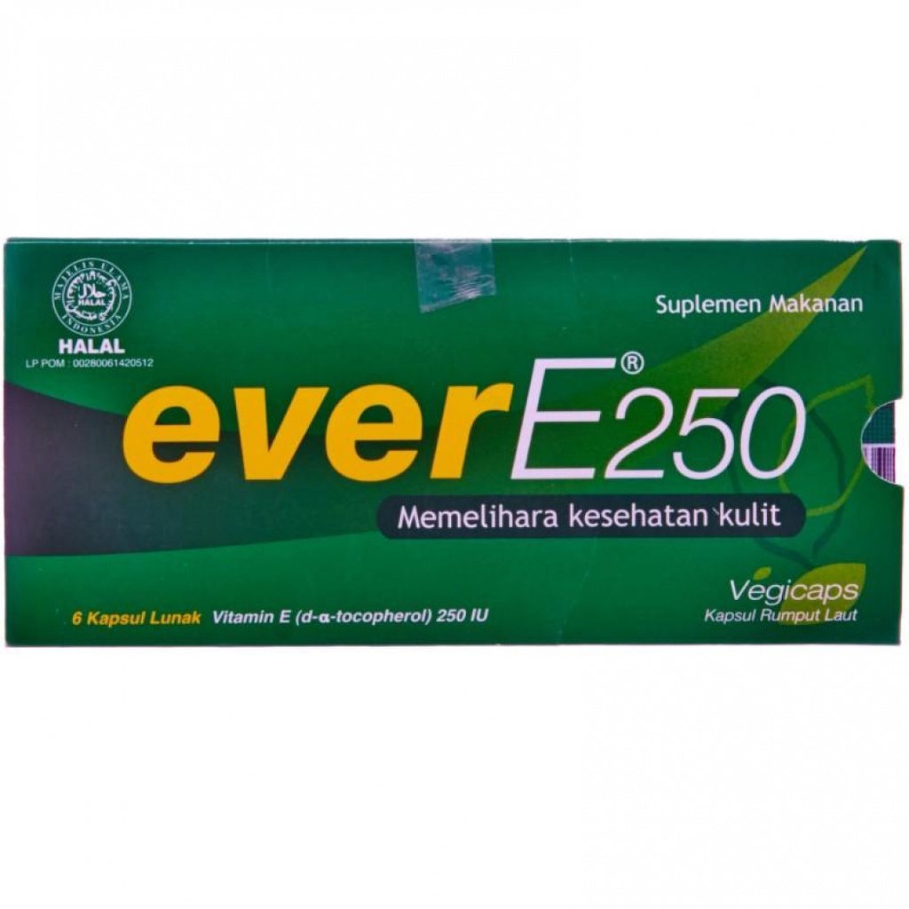 Jual Ever E 250 Vitamin E untuk kulit dan kesuburan Kemasan strip 6 ...