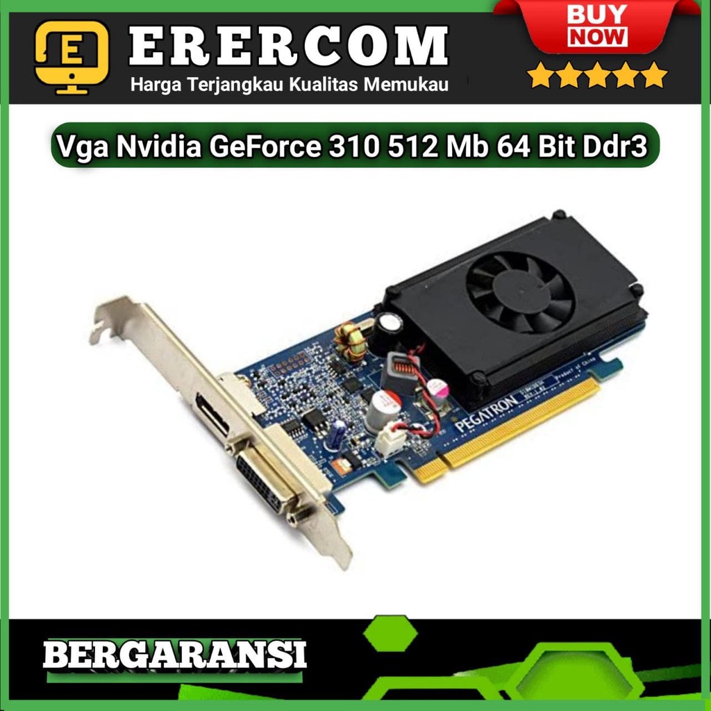 Jual VGA Pegatron Nvidia GeForce 310 512 MB 64 bit DDR3 profil standar | Shopee Indonesia