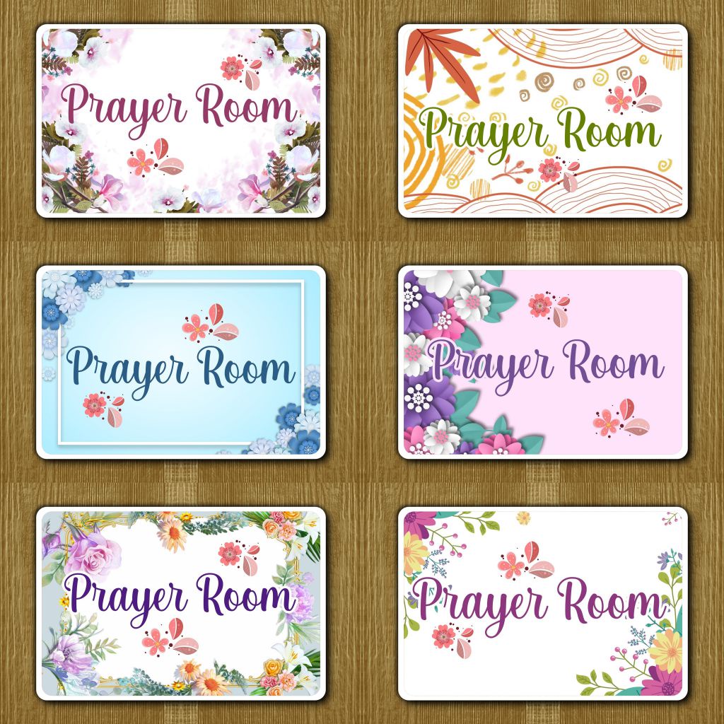 Jual Hiasan Tulisan Pintu Dinding Tempat Ibadah Prayer Room Motif Bunga ...