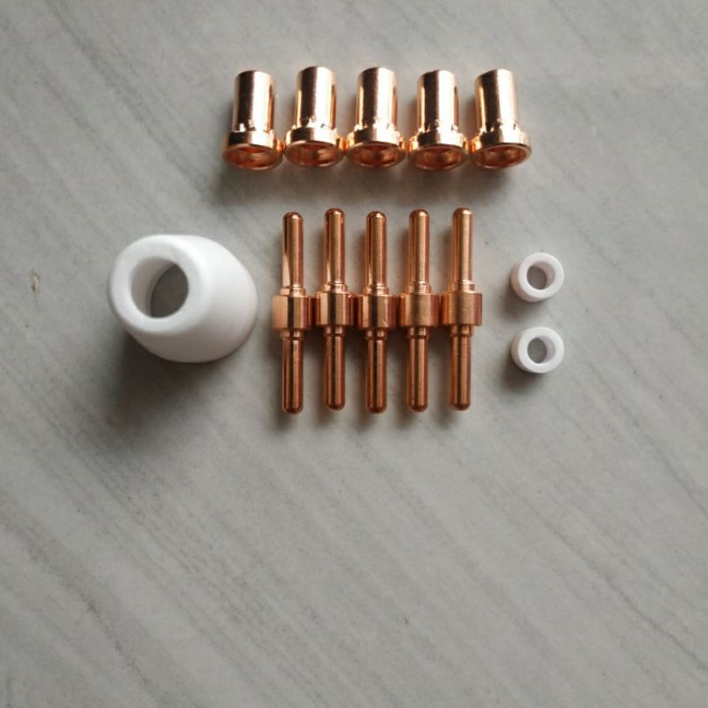 Jual Nozzle Tip plasma cut 40 PT31 Long Tip Electrode plasma cut 40 ...