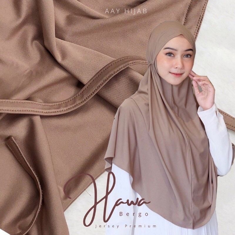 Jual HIJAB BERGO JERSEY JILBAB TALI / HIJAB JERSEY TERBARU / JILBAB INSTAN JERSEY MALAY PREMIUM ...