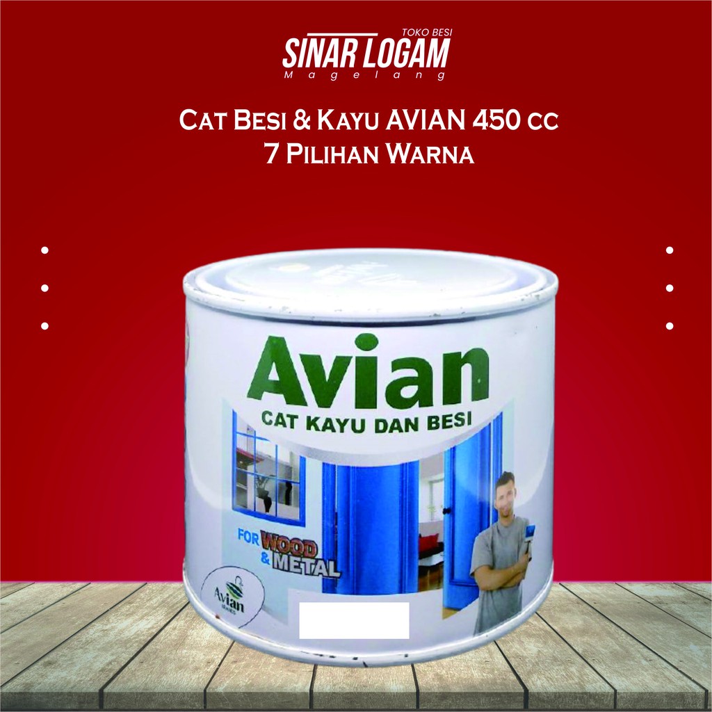 Jual CAT BESI KAYU AVIAN 1/2 KG 0,5 KG 7 PILIHAN WARNA | Shopee Indonesia