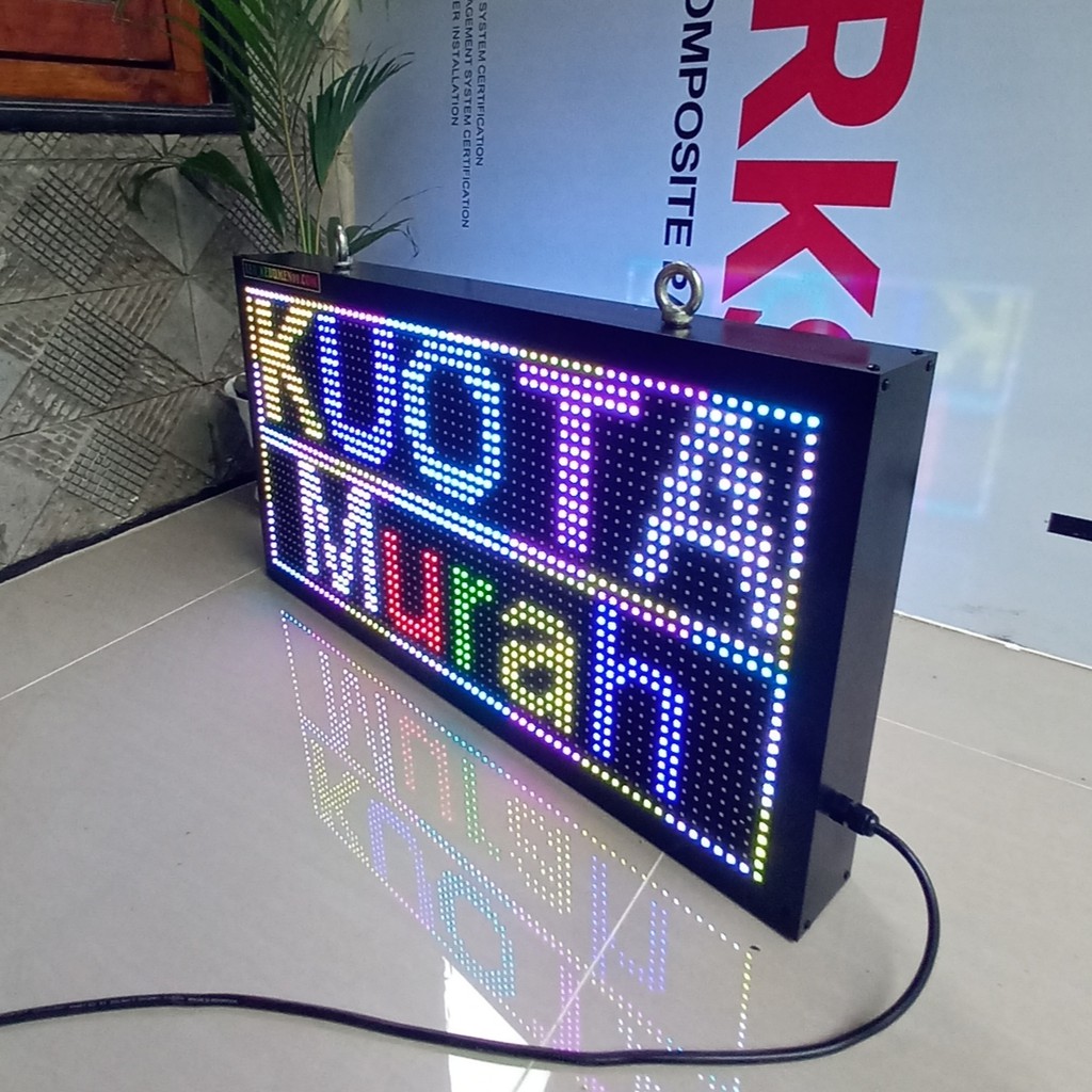 Jual running text outdoor Full colur RGB/ 2 sisi,bolak balik 70cm x ...