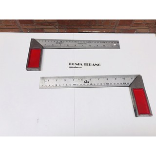Jual SIKU TUKANG ATS Tebal 12in - Grafir JUMBO MERAH Penggaris Siku L 12 inci Mistar Siku Meter ...