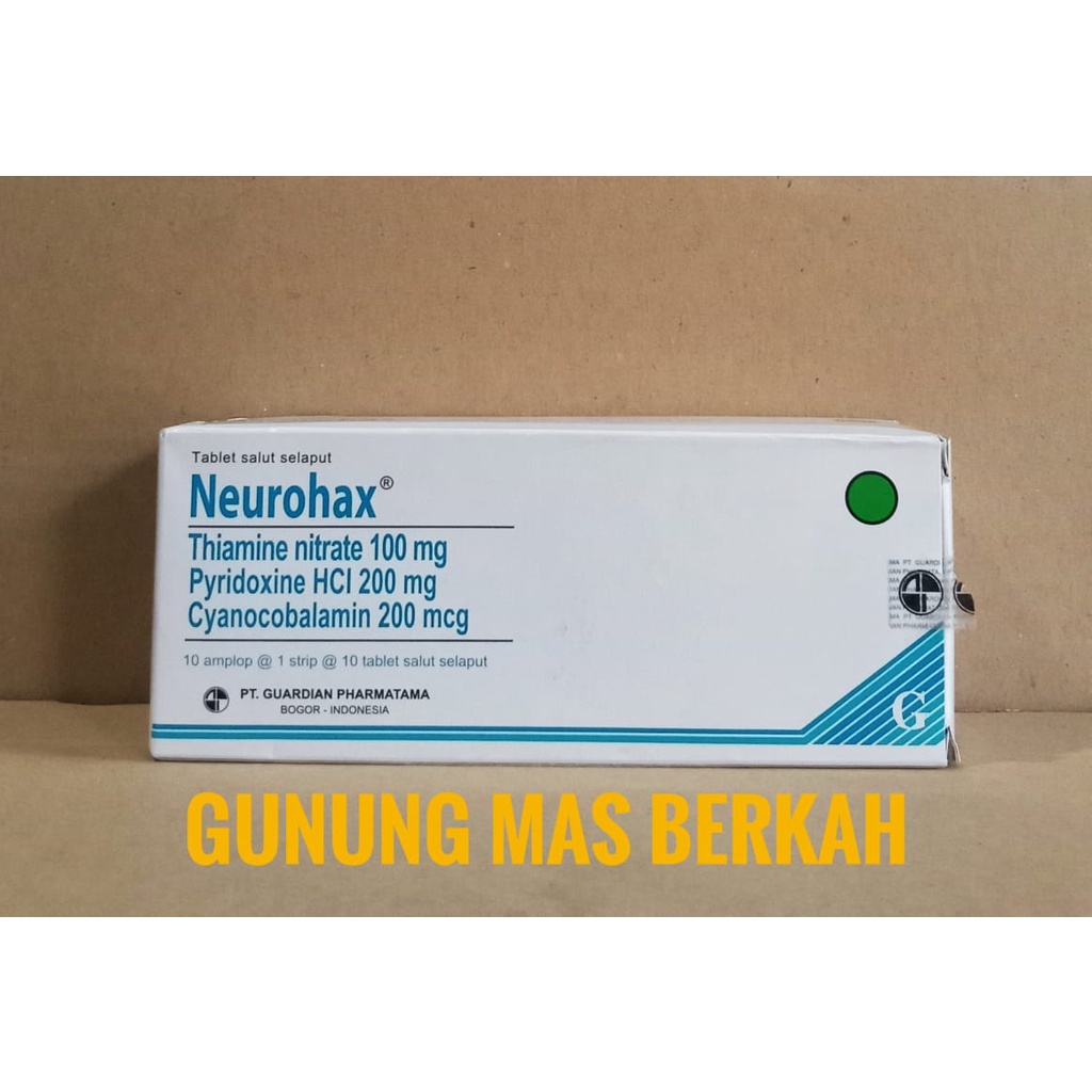 Jual Neurohax isi 10 Tablet - Mengatasi gangguan pada sistem saraf tepi ...