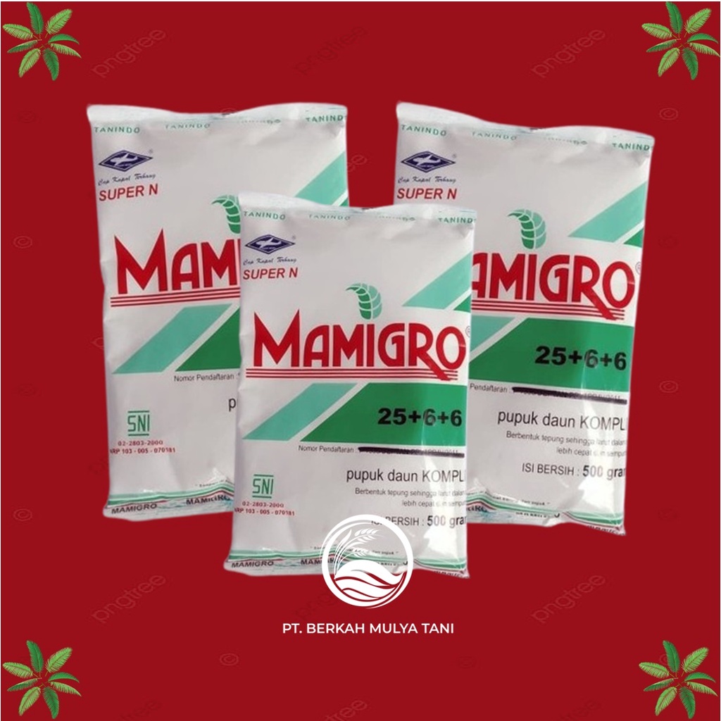 Jual Pupuk Daun Komplit Mamigro 25+6+6 Hijau Kemasan 500 Gram Cap Kapal ...