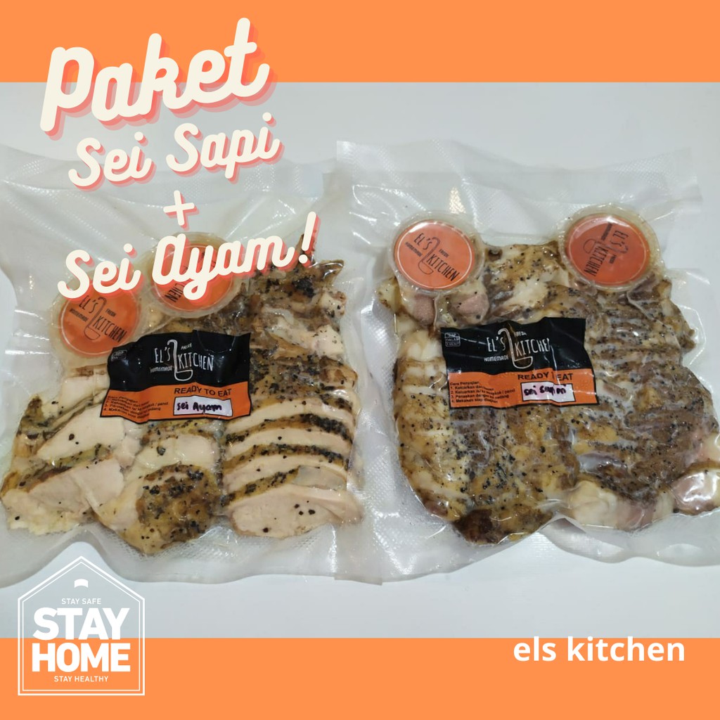 Jual TERLARIS!!! Paket Hemat 1 kg ( Sei sapi 500 gr + Sei Ayam 500 gr ...