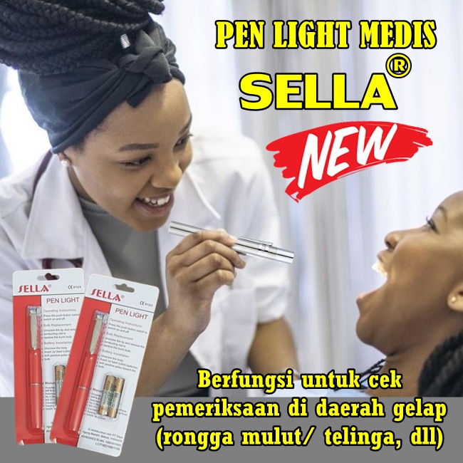 Jual PROMO penlight led sinar putih pen light senter medis lampu alat ...