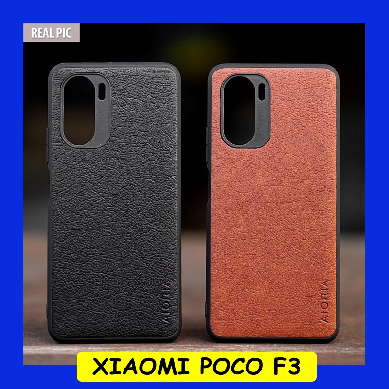 Jual Xiaomi Poco F3 - Leather Texture Hybrid Soft Case Cover Casing ...