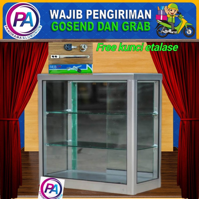 Jual Etalase Kaca Aluminium/ Etalase Rokok Serbaguna | Shopee Indonesia