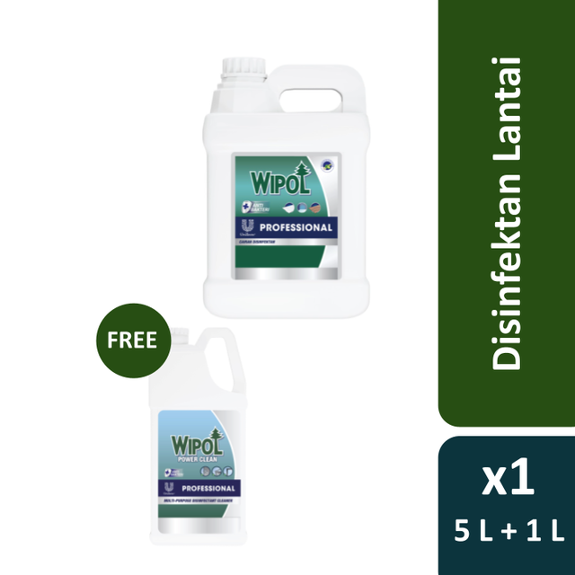 Jual [Free Wipol 1 L] Wipol Professional Disinfektan Sereh Jeruk 5 L ...
