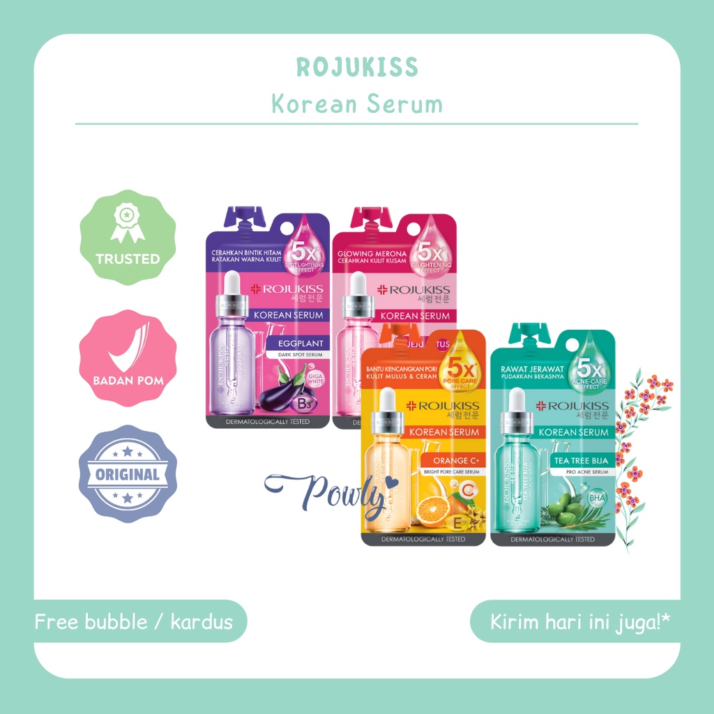 Jual [BPOM] Rojukiss Korean Serum Lotus | Tea Tree Bija | Orange C+ ...