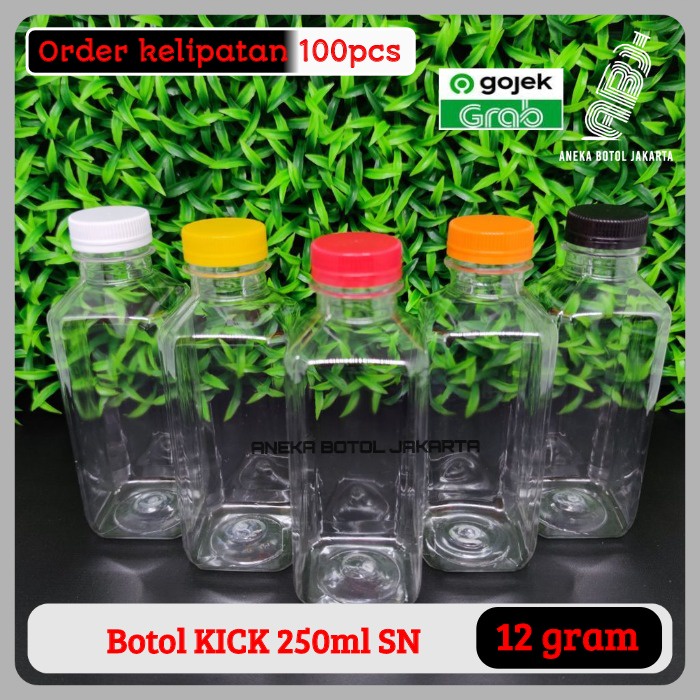 Jual Botol kick 250ml SN / Botol plastik 250ml SN / Botol kotak 25ml SN ...