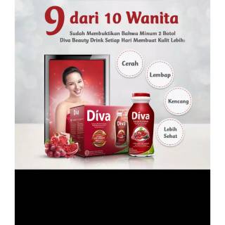 Jual Diva Beauty Drink, Diva kolagen, minuman diva 1 Box isi 6Botol ...