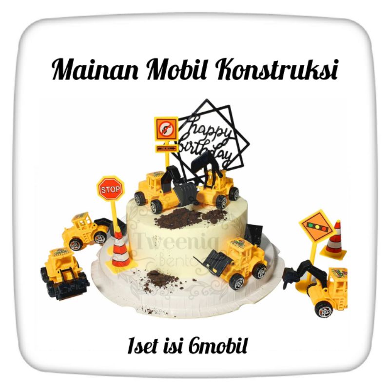 Jual Mainan mobil konstruksi / mobil balap cart topper hiasan kue mobil ...