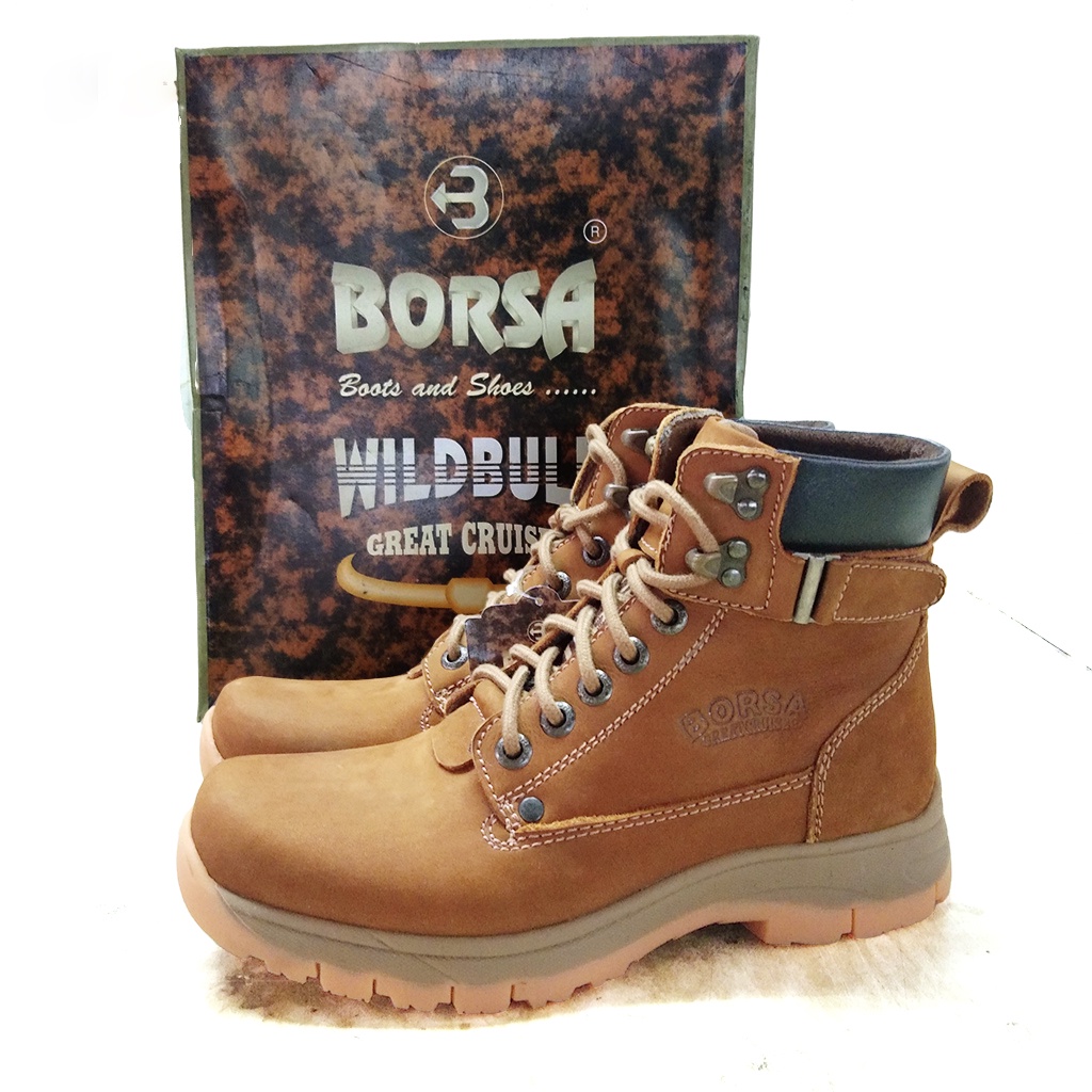 Jual SEPATU BOOTS KULIT BORSA LOG OAK - ORIGINAL LEATHER BOOT FOR ...