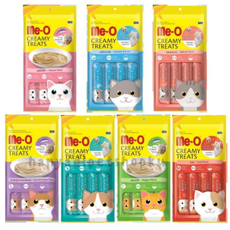 Jual Me-O Makanan Snack Kucing Meo Creamy Treats 60gr Indonesia|Shopee ...