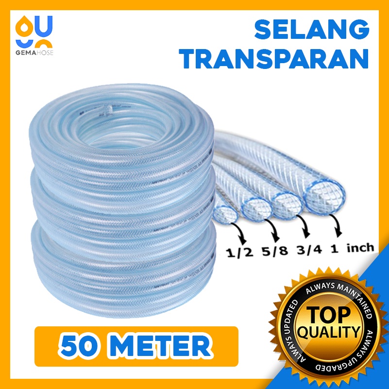 Jual SELANG SELANG AIR SELANG AIR TRANSPARAN 50 METER SELANG 1 2 5