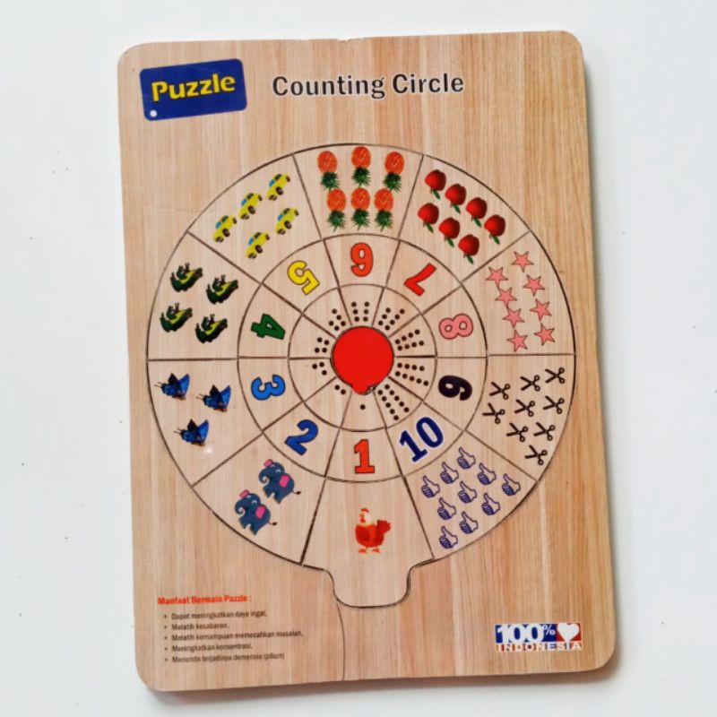 Jual Puzzle Pazel Kayu MDF Angka Counting Belajar Berhitung Jigsaw ...