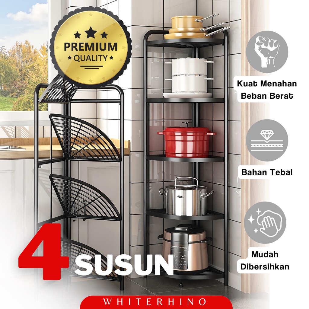 Jual Rak Sudut 4 Susun Rak Dapur Multi-Fungsi Rak Lipat Rak Susun ...