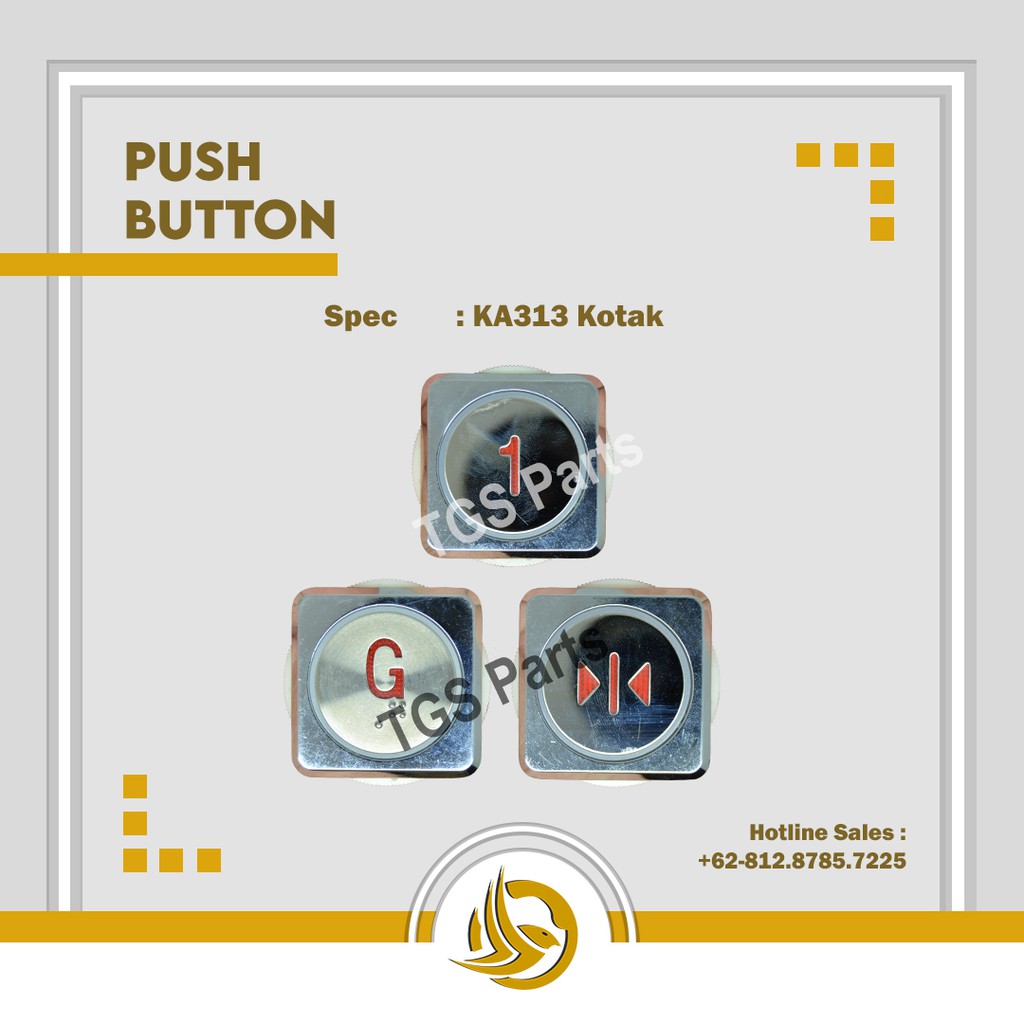 Jual Tombol Lift/Push Button, KA313 Kotak, No.1, G, Close Elevator ...