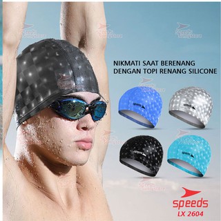 Jual SPEEDS Topi Renang Motif Penutup Kepala Renang Anak Size Silicone ...