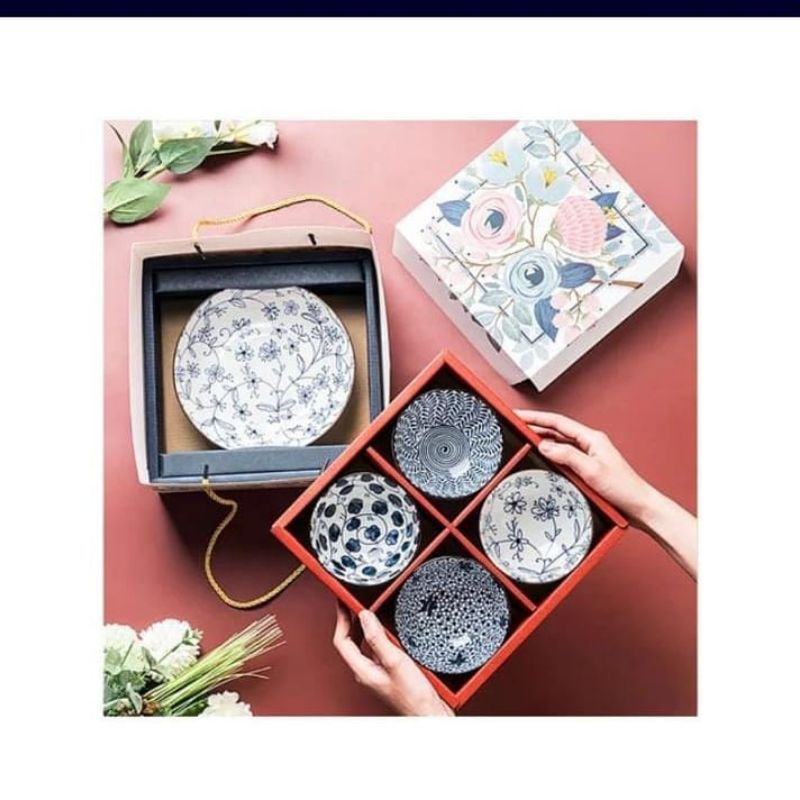 Jual mangkok dan piring satu set (4 mangkok+2 piring) | Shopee Indonesia