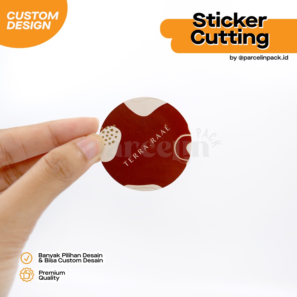 Jual [100pcs] Sticker Cutting / Logo Lingkaran - Bahan Chromo Indonesia ...