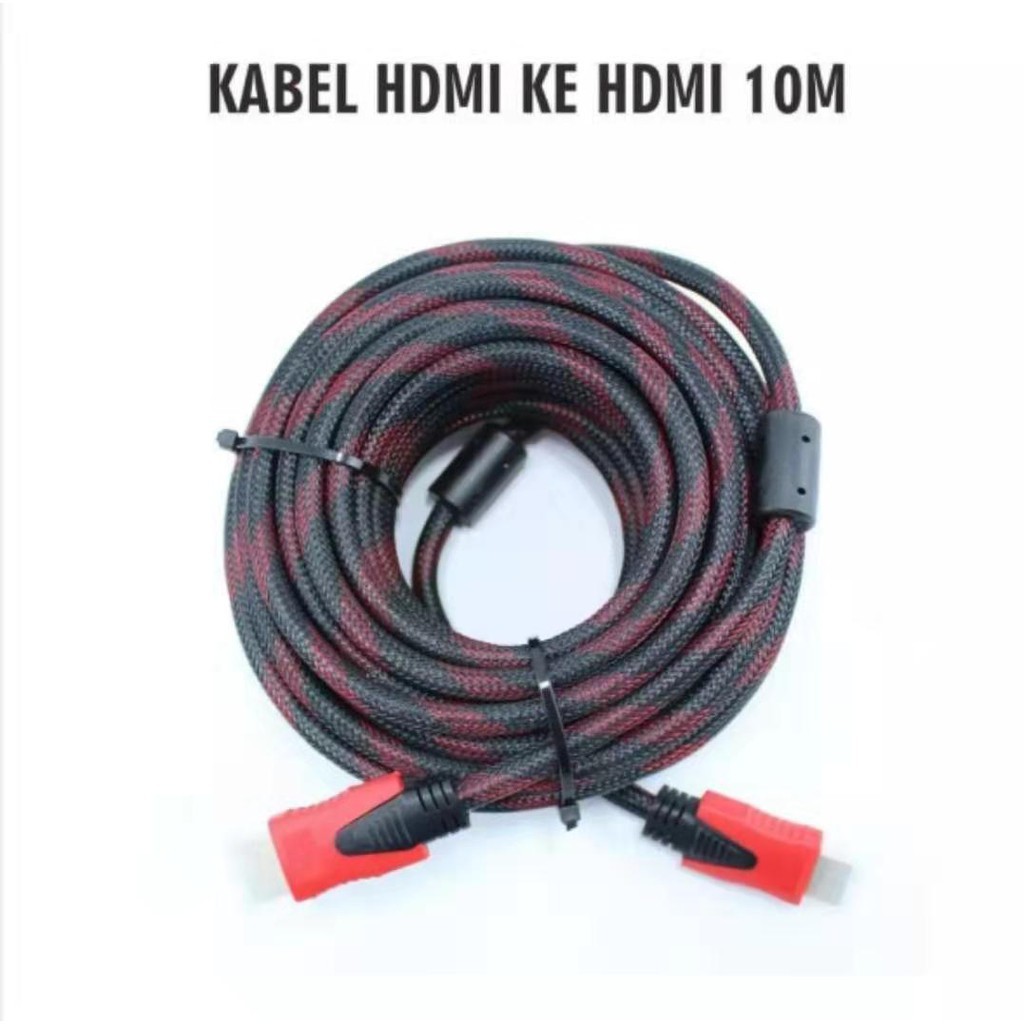 Jual KABEL HDMI 10M JARING / HDMI 10 M / HDMI 10 METER JARING TEBAL BERKUALITAS | Shopee Indonesia