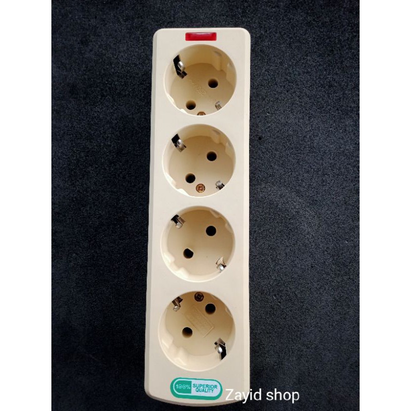 Jual STOP kontak pengaman terminal kuningan 4 lobang arde colokan terminal tahan tegangan ...