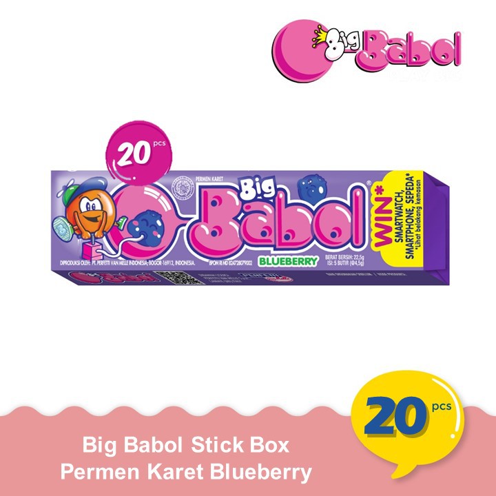 Jual Big Babol Permen Blueberry 20 pcs | Shopee Indonesia
