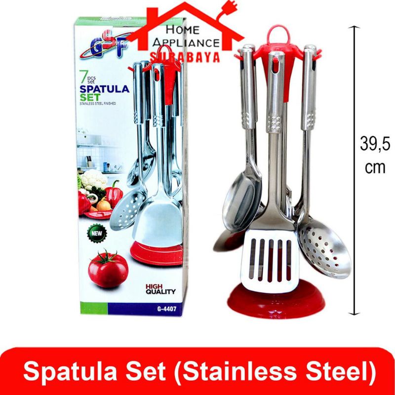 Jual spatula set stenlis isi 7 pc sutil set stenlis | Shopee Indonesia