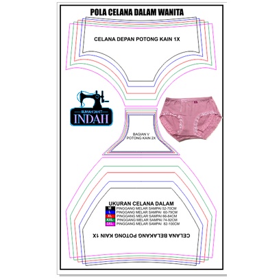 Jual Pola Jiplak Pola Instan Pola Celana Dalam Wanita ukuran M-3XL | Shopee Indonesia