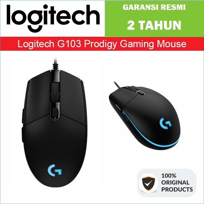 Logitech G103 Prodigy Gaming Mouse - Garansi Resmi | Shopee Indonesia