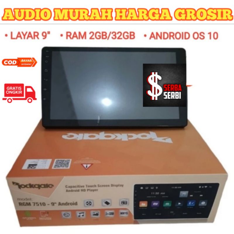 Jual HEAD UNIT ANDROID ROCKGATE RGM-7510 RAM 2GB/32GB LAYAR 9 INCH ...