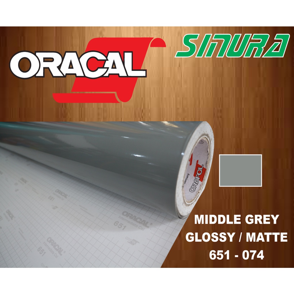 Jual Sticker Oracal 651-074 MIDDLE GREY (GLOSSY/MATTE) Indonesia|Shopee ...