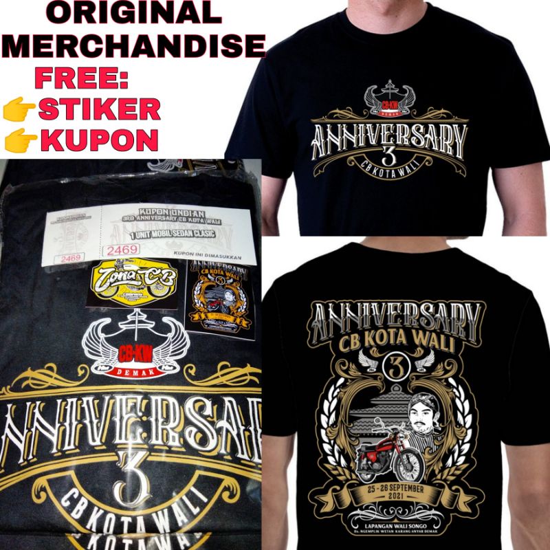Jual kaos acara cb kota wali anniversary 3 cb demak 2021 original ... Jual kaos acara cb kota wali anniversary 3 cb demak 2021 original ...