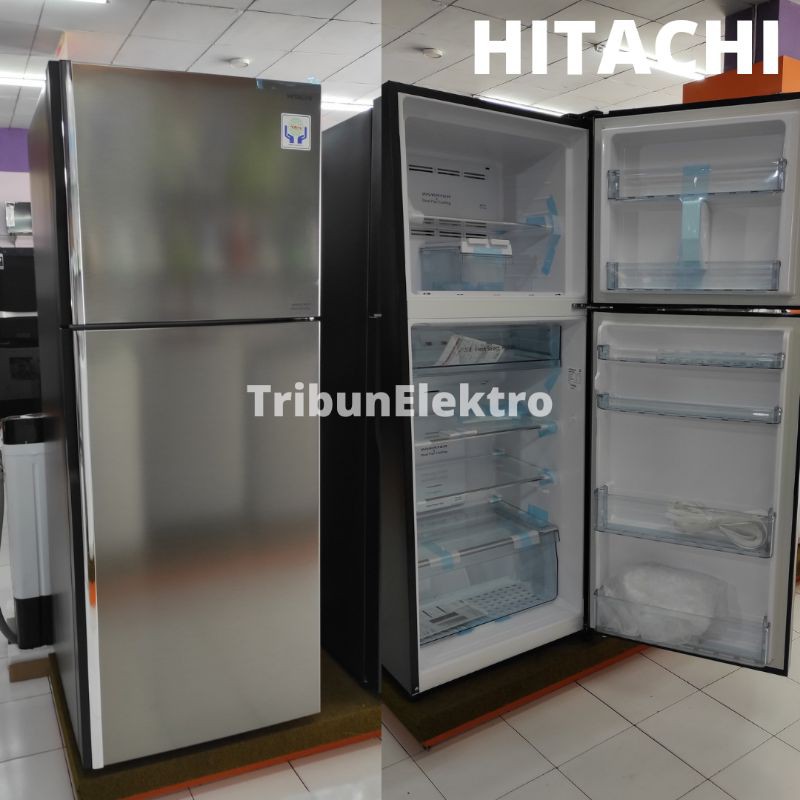 Jual Kulkas Besar 2 Pintu Inverter Dual Fan Cooling Hitachi R-VX48PGD9 BSL | Shopee Indonesia